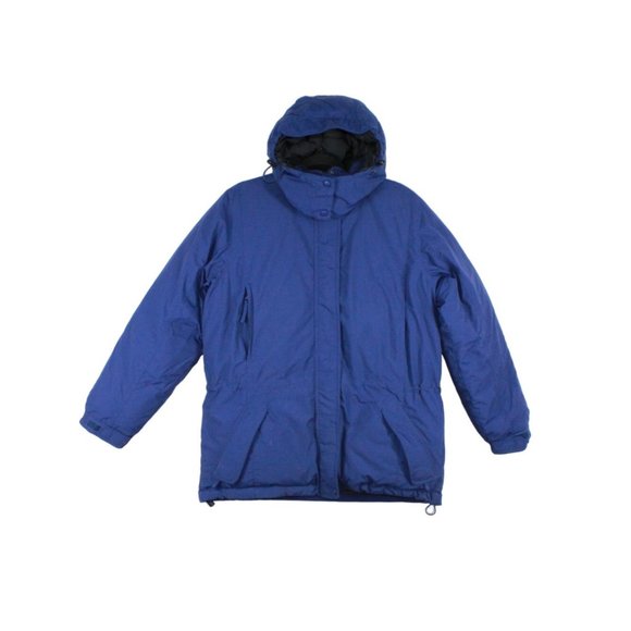 L.L. Bean | Jackets & Coats | Ll Bean Blue Nylon Zip Front Goose Down ...